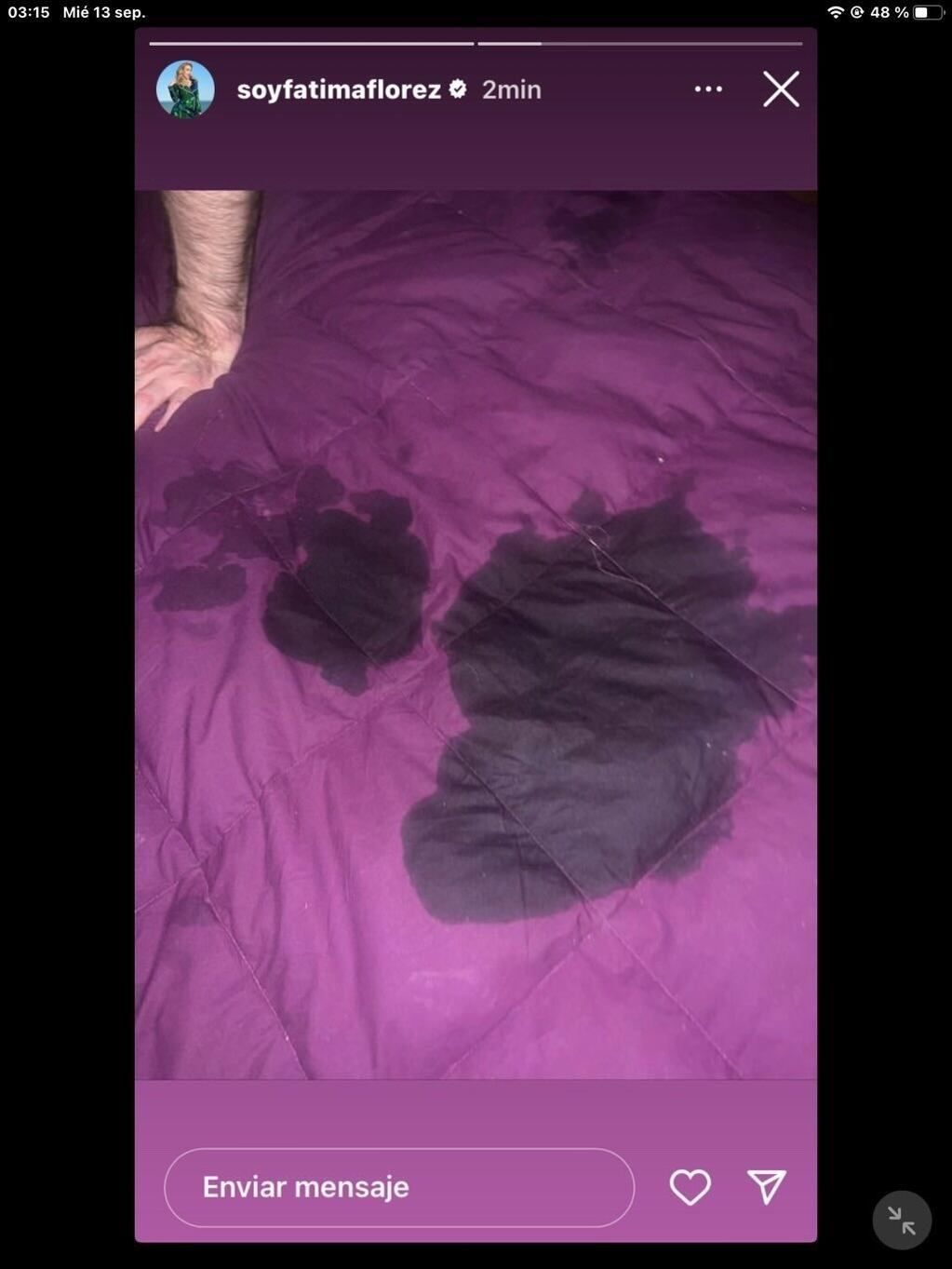 Fátima Flórez subió una foto íntima con Milei en la cama, después la ...