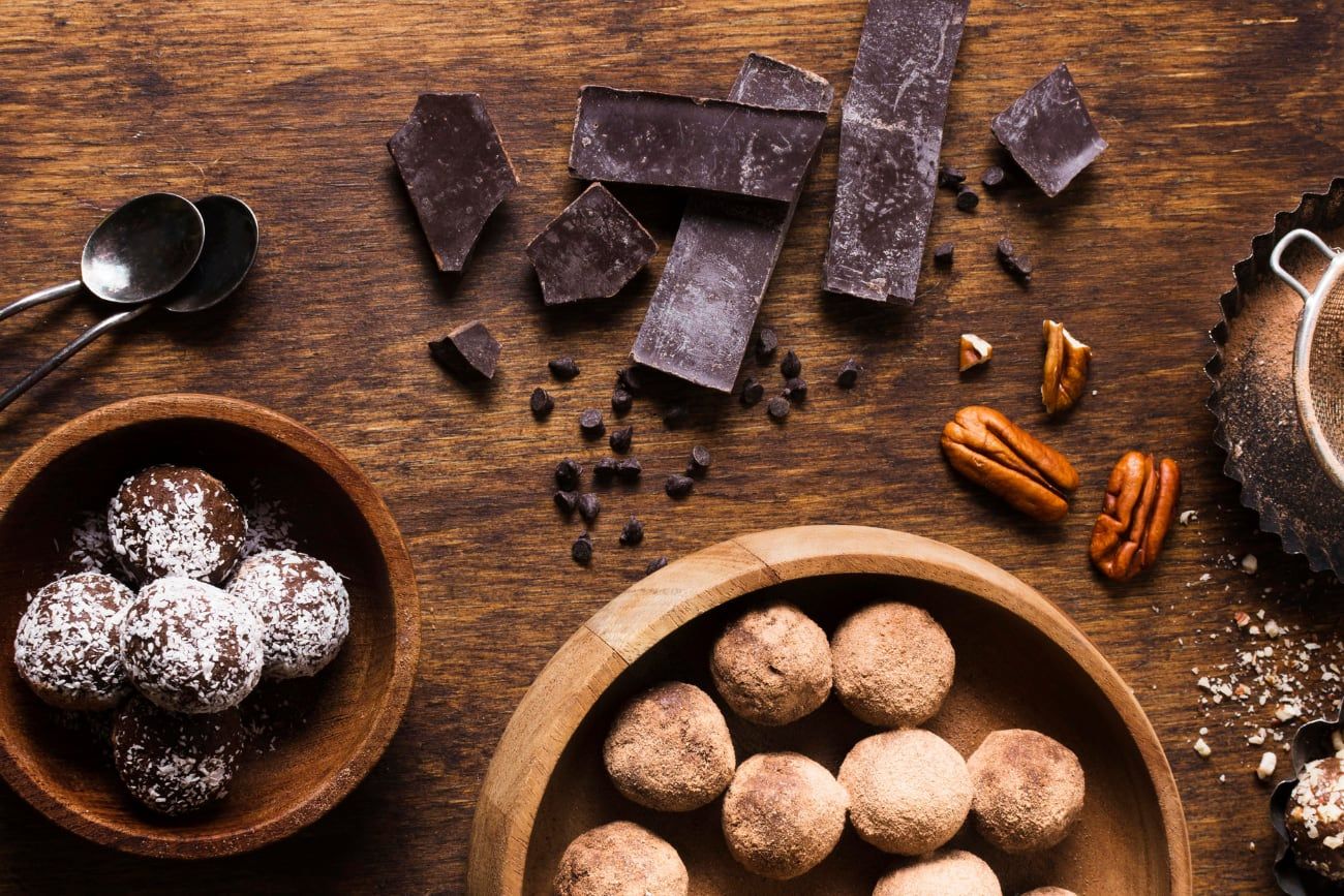 Bombones de chocolate y coco: con sólo 3 ingredientes y en pocos minutos