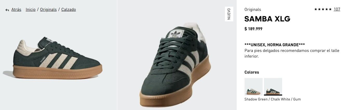 Sorpresa por los precios en Chile: cuánto cuestan unas zapatillas Adidas Samba