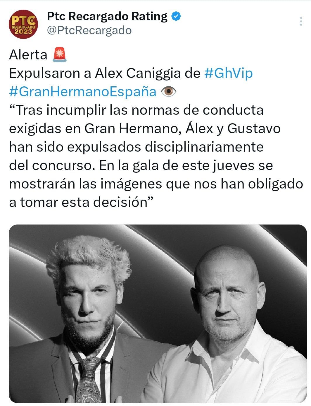 Expulsaron a Alex Caniggia de Gran Hermano España: los detalles del ...
