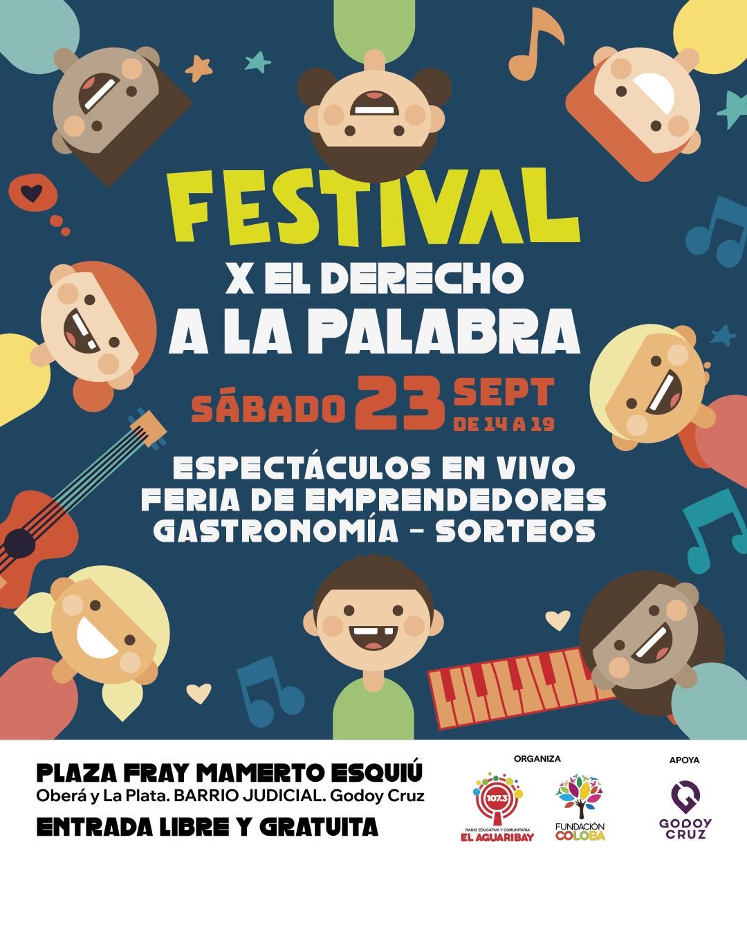 Llega a Godoy Cruz el Festival x el Derecho a la Palabra