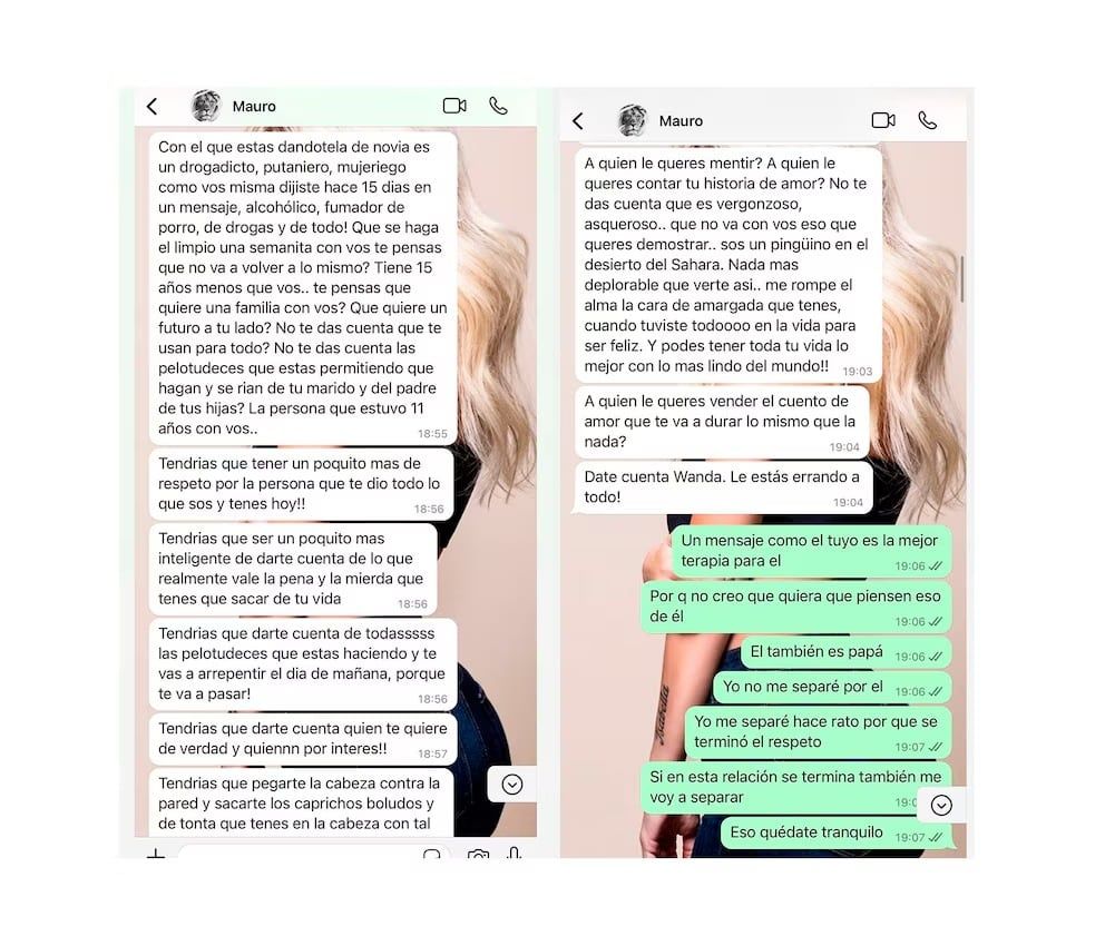 Los 15 nuevos chats que Wanda Nara publicó con Icardi: “Compararte con la China que es una ...