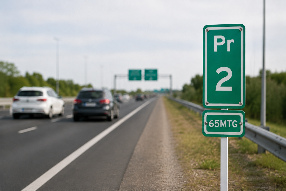Qué significa la señal de tránsito verde con las letras PR que aparece ...