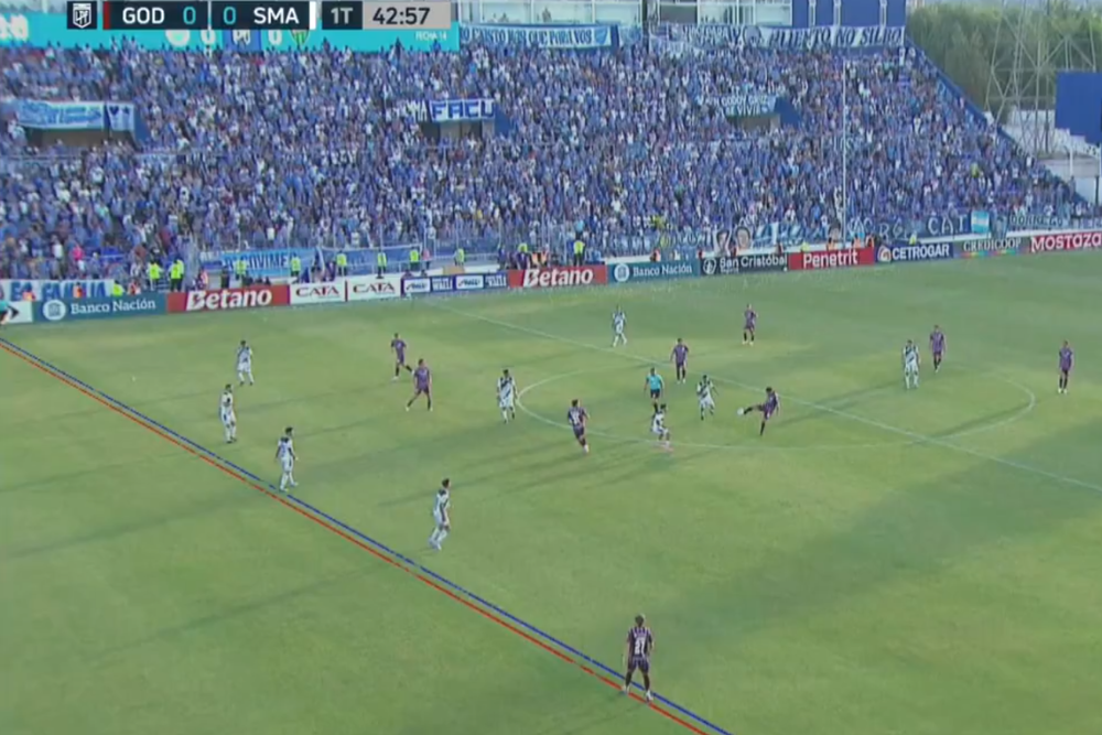 Polémica en Godoy Cruz vs San Martín por el offside en el gol de ...