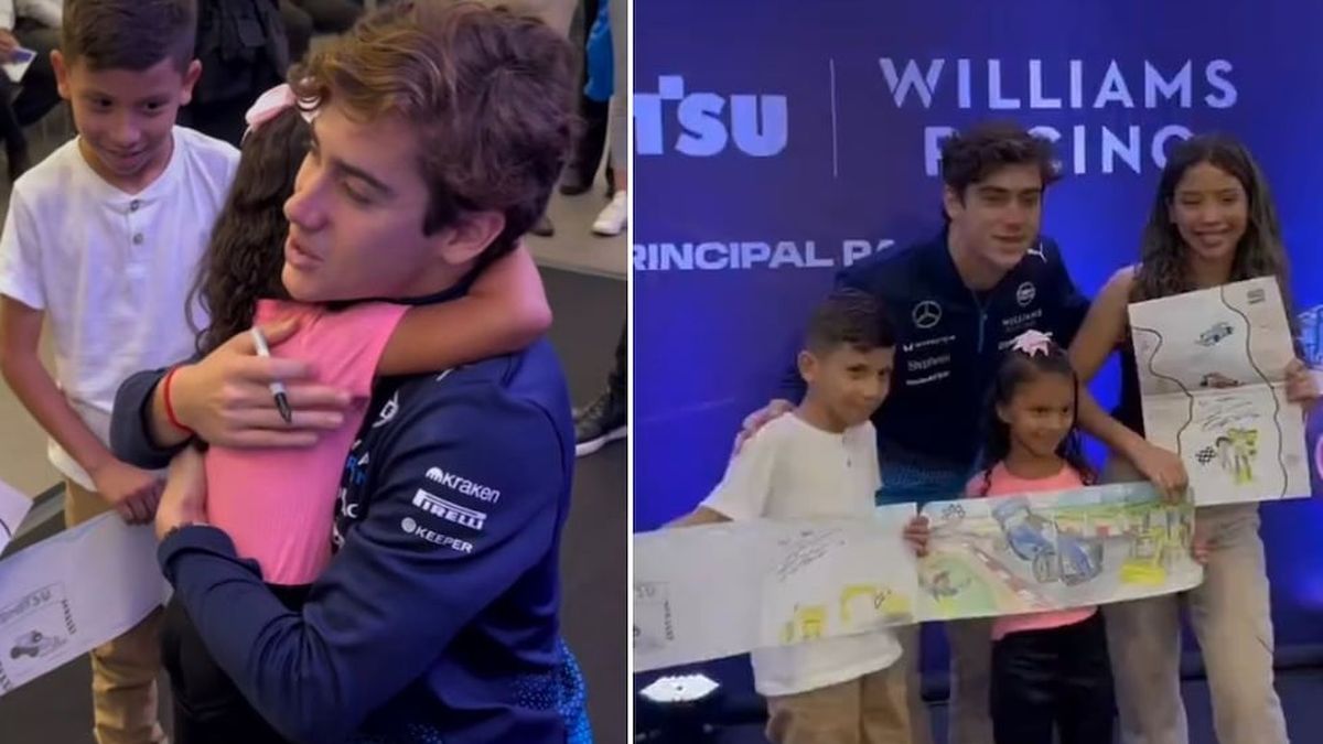 El tierno gesto de Franco Colapinto con una niña fan que lo sorprendió con un dibujo