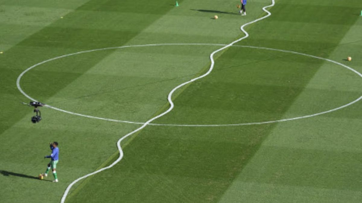 ¿Qué pasó con las líneas de esta cancha?