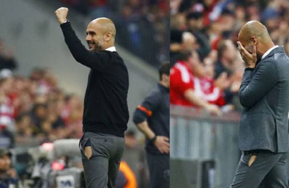La sorpresa de Pep Guardiola: se le rompió el pantalón durante el ...