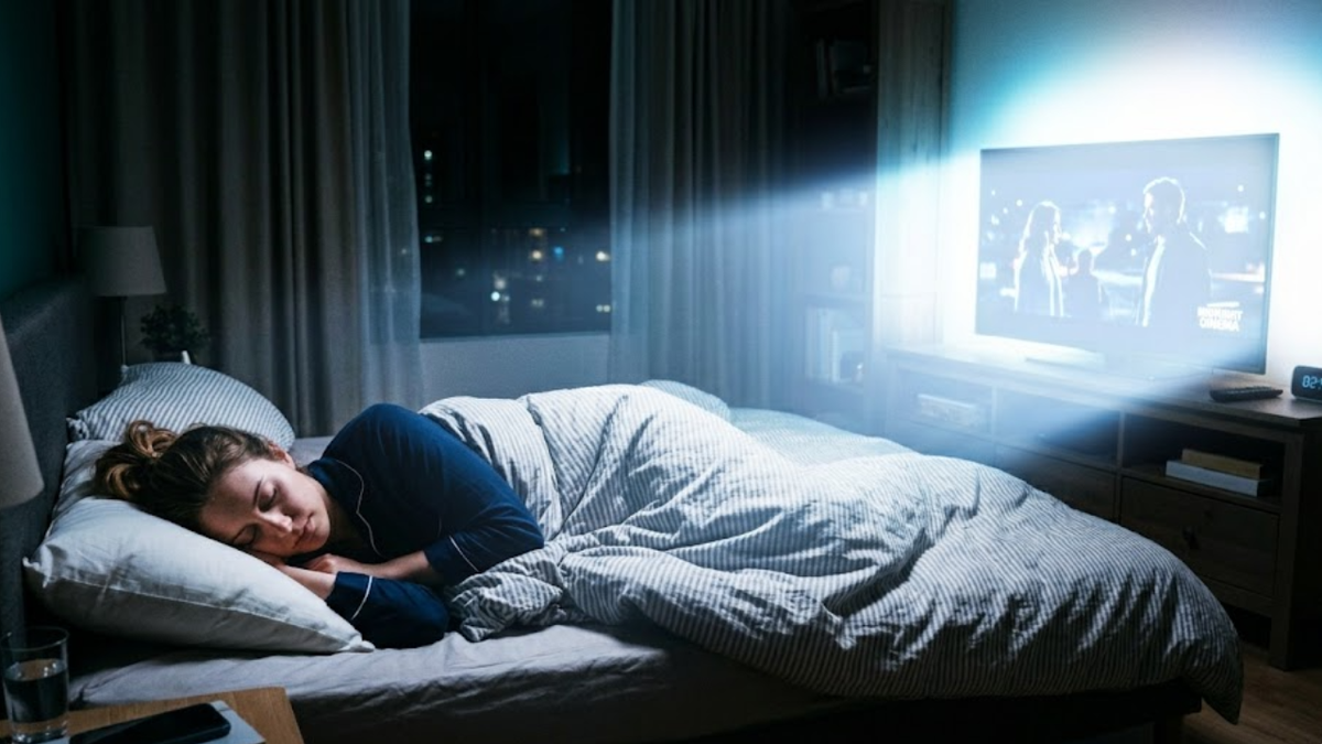 Psicólogos explican qué significa dormir con la televisión encendida