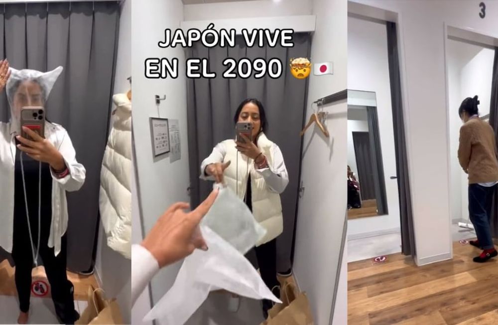 Una influencer mostró cómo son los probadores de ropa en Tokio: “Viven ...
