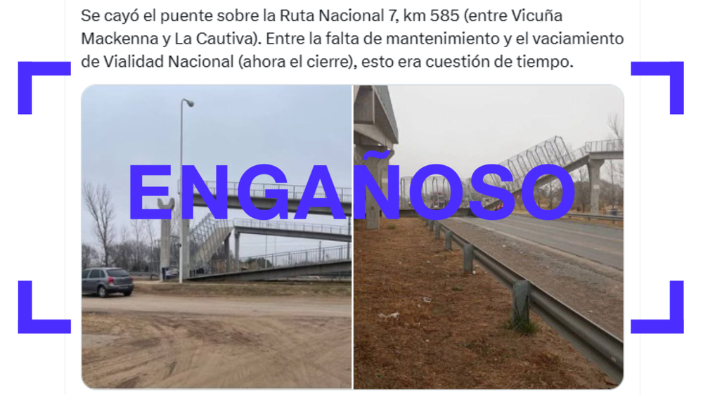 El puente derrumbado en Córdoba colapsó tras el choque de un camión, no ...
