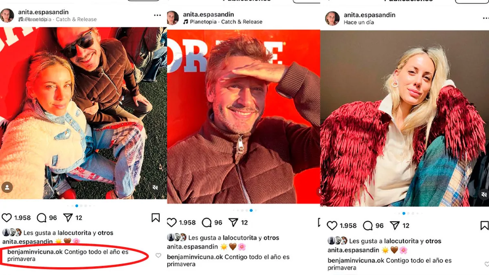 Ana Espasandin, novia de Benjamín Vicuña, le dedicó un posteo a la ...