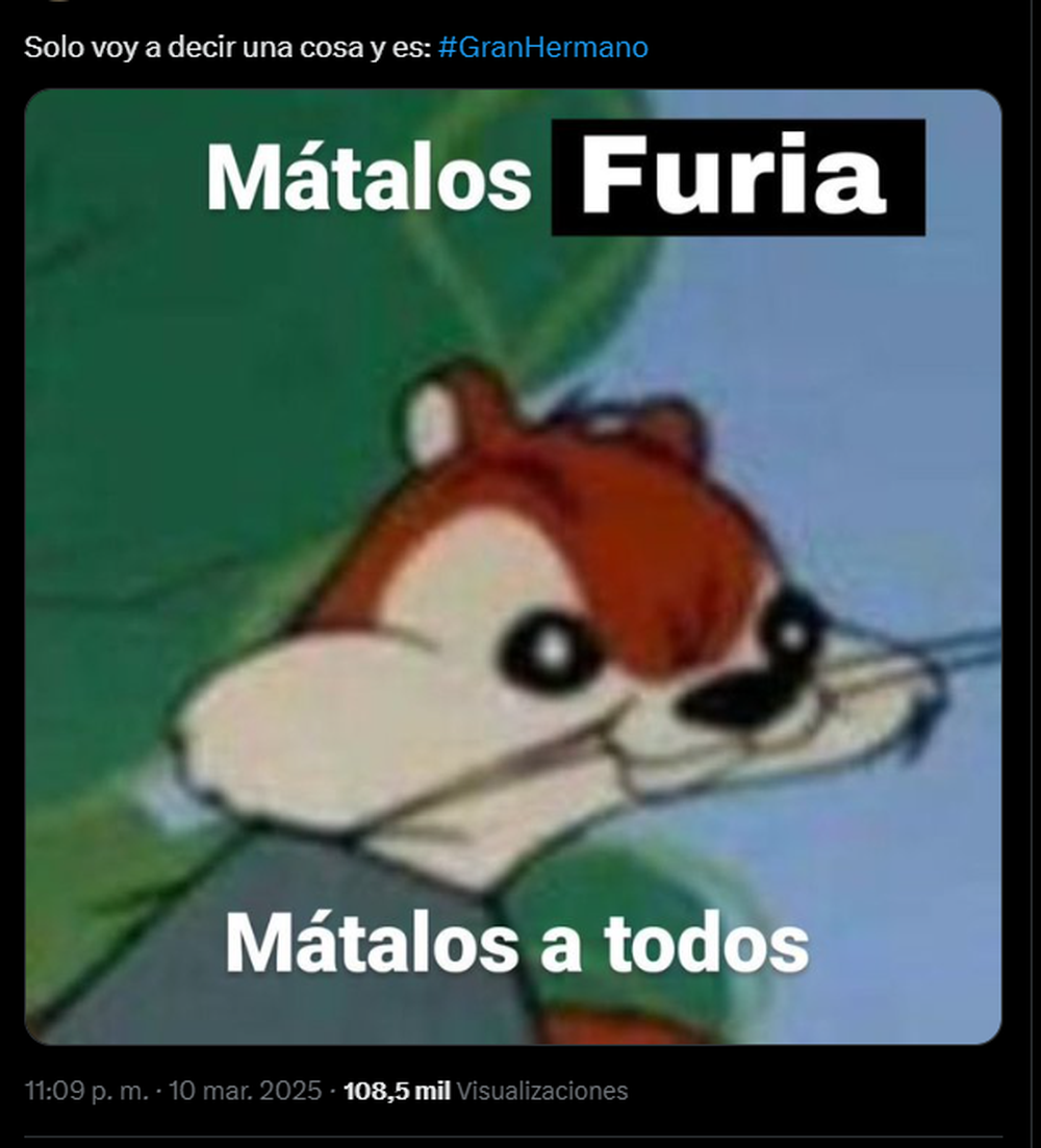 Los mejores memes del regreso triunfal de Furia a Gran Hermano