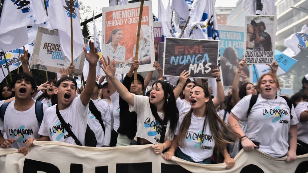 Las fotos de la marcha de La Cámpora por el 24 de marzo