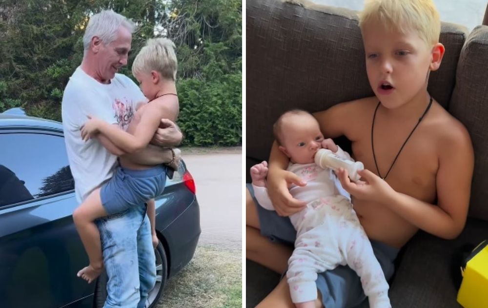 Marley enterneció con el video de Mirko dándole la mamadera a Milenka por primera vez