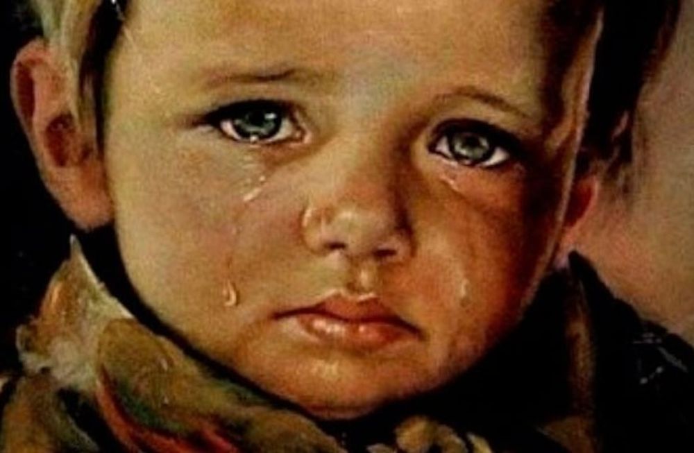 “El niño que llora”: la trágica y maldita historia detrás del cuadro ...