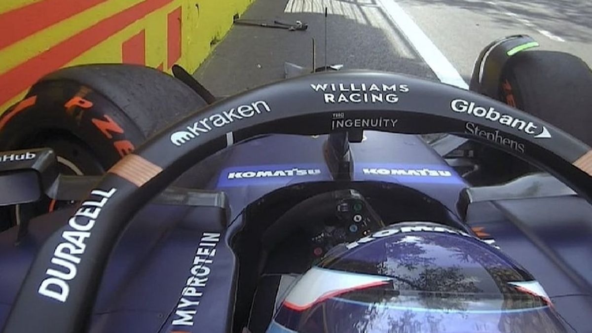 Video: así fue el choque de Franco Colapinto en la primera práctica del GP de Azerbaiyán