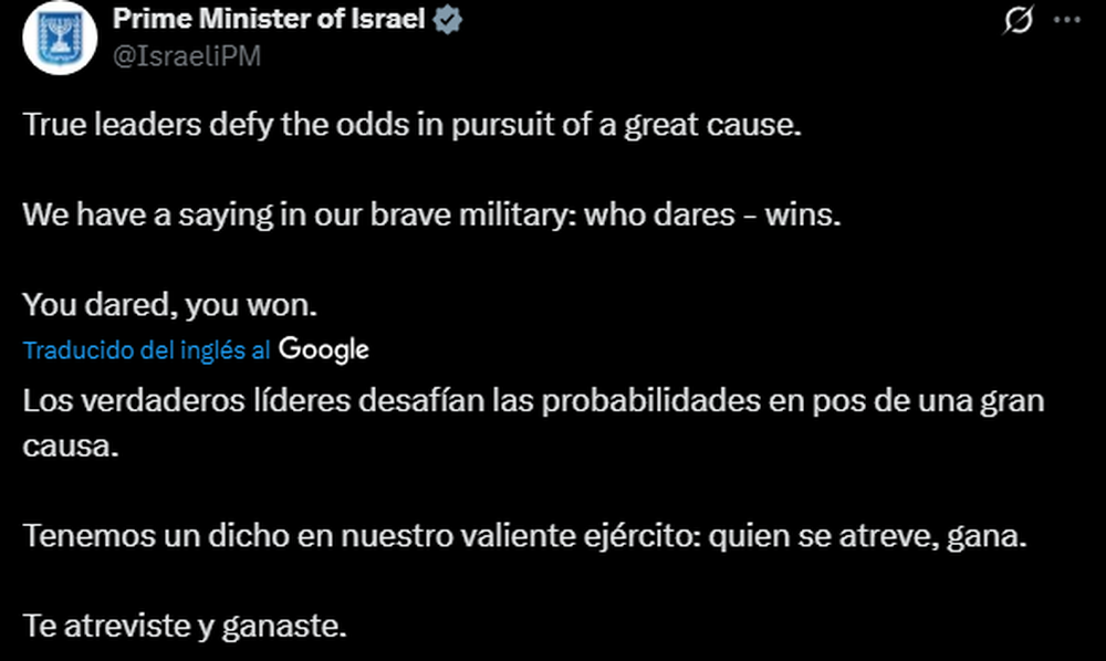 El mensaje de Benjamin Netanyahu a Milei por el resultado de las elecciones: Te atreviste y ganaste