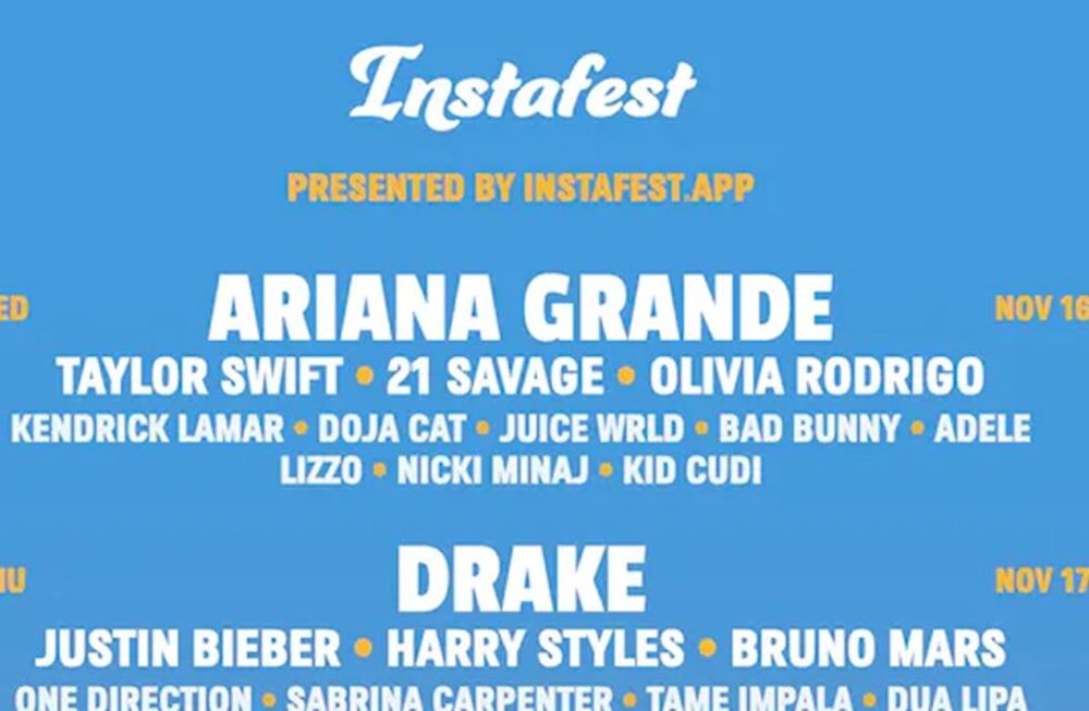 Así es Instafest, la web furor que crea un cartel de festival de música ...