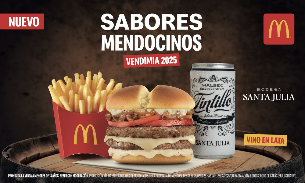 Nuevo año, nueva cosecha, nuevo menú Sabores Mendocinos: vuelve un clásico de McDonalds