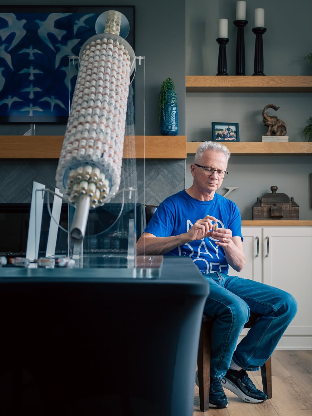 Un hombre transforma 52 años con diabetes en una obra de arte