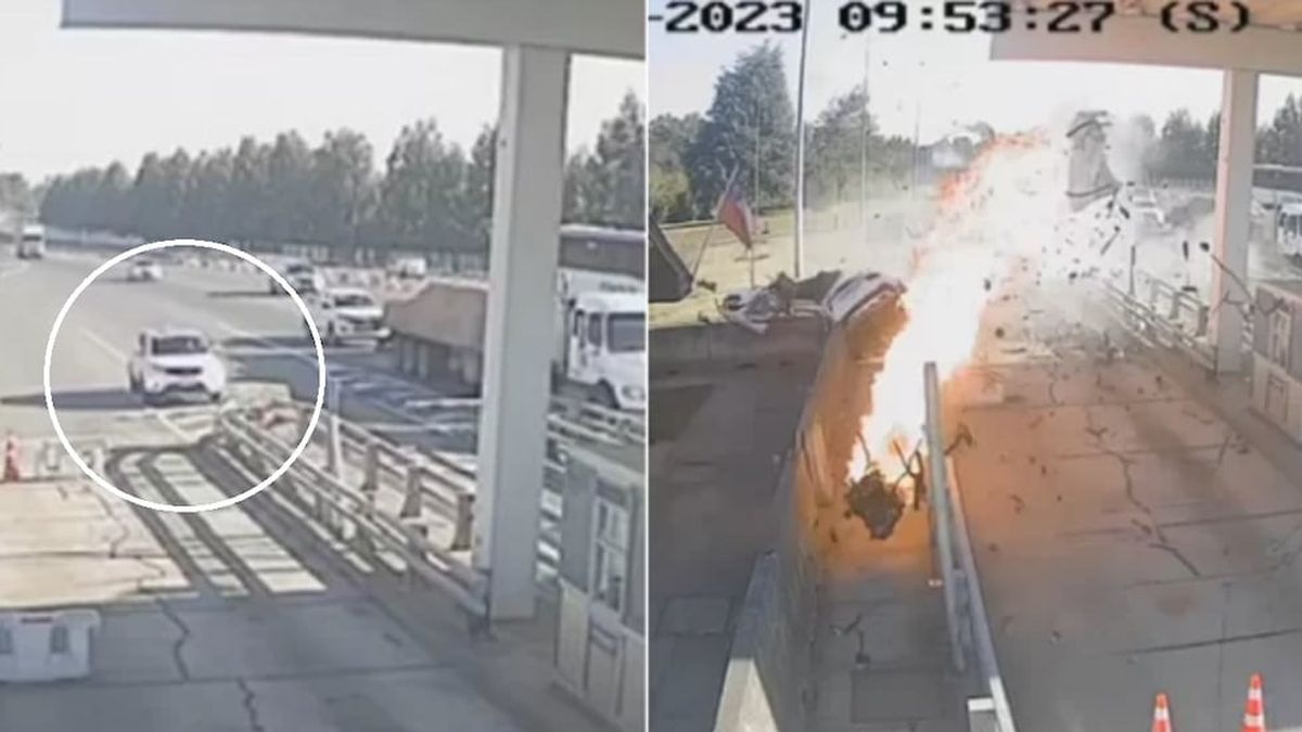 Video: chocó a 220 km/h contra un peaje en Chile, salió eyectado del ...