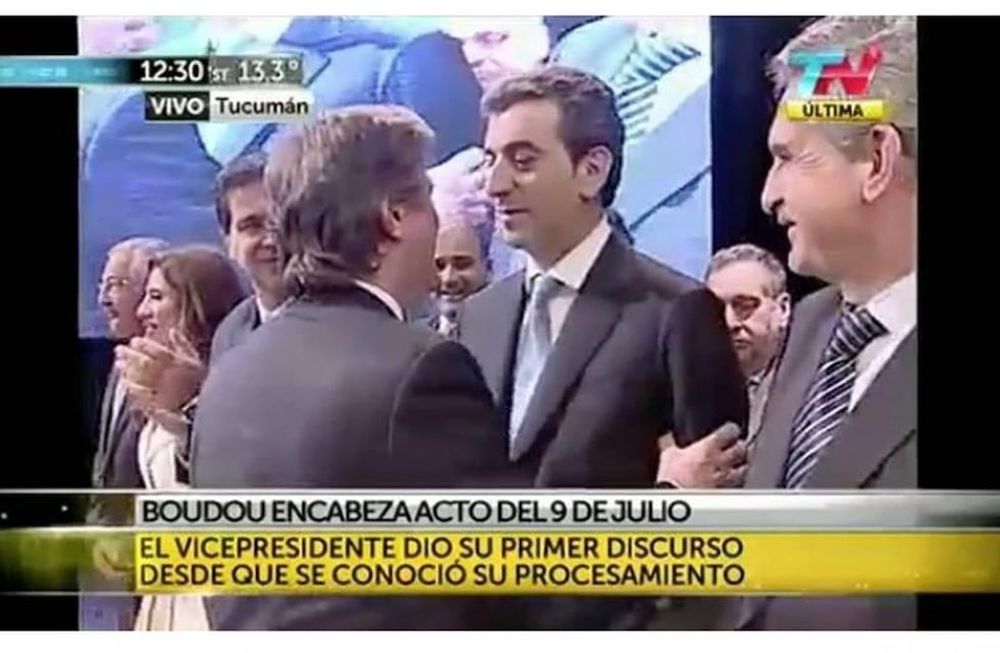 Boudou, Randazzo y un saludo incómodo en Tucumán