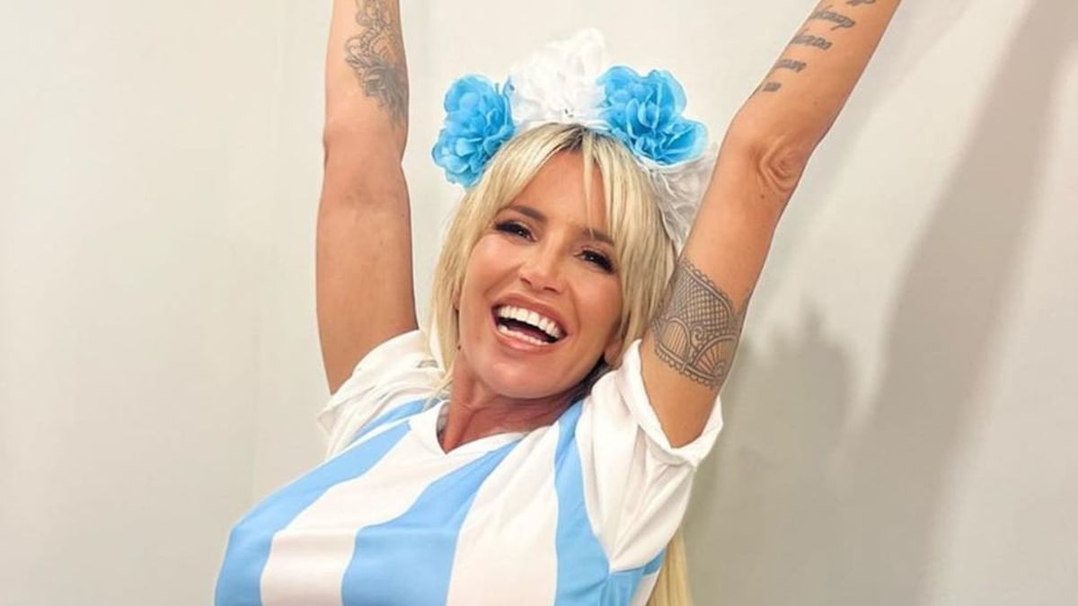 Las fotos de Flor Peña festejando el triunfo de Argentina con una ...