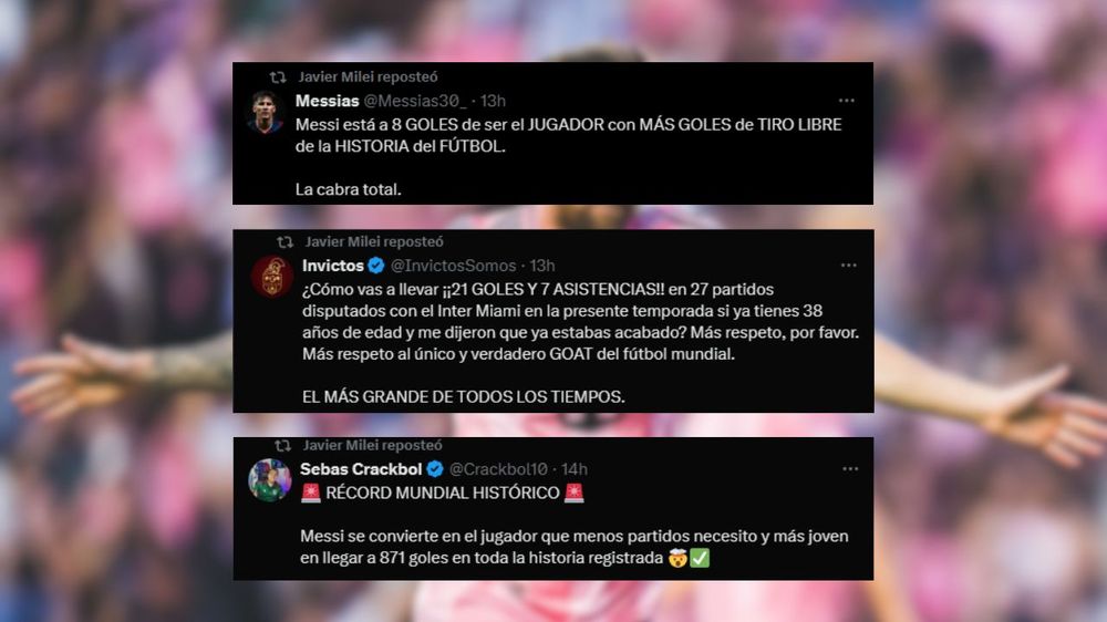 El elogio de Javier Milei a Lionel Messi tras su nuevo récord en la MLS ...