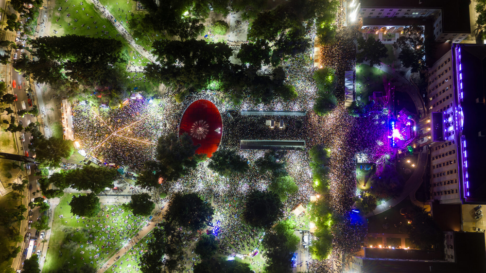 Miles de mendocinos disfrutaron frente a Casa de Gobierno del show ...