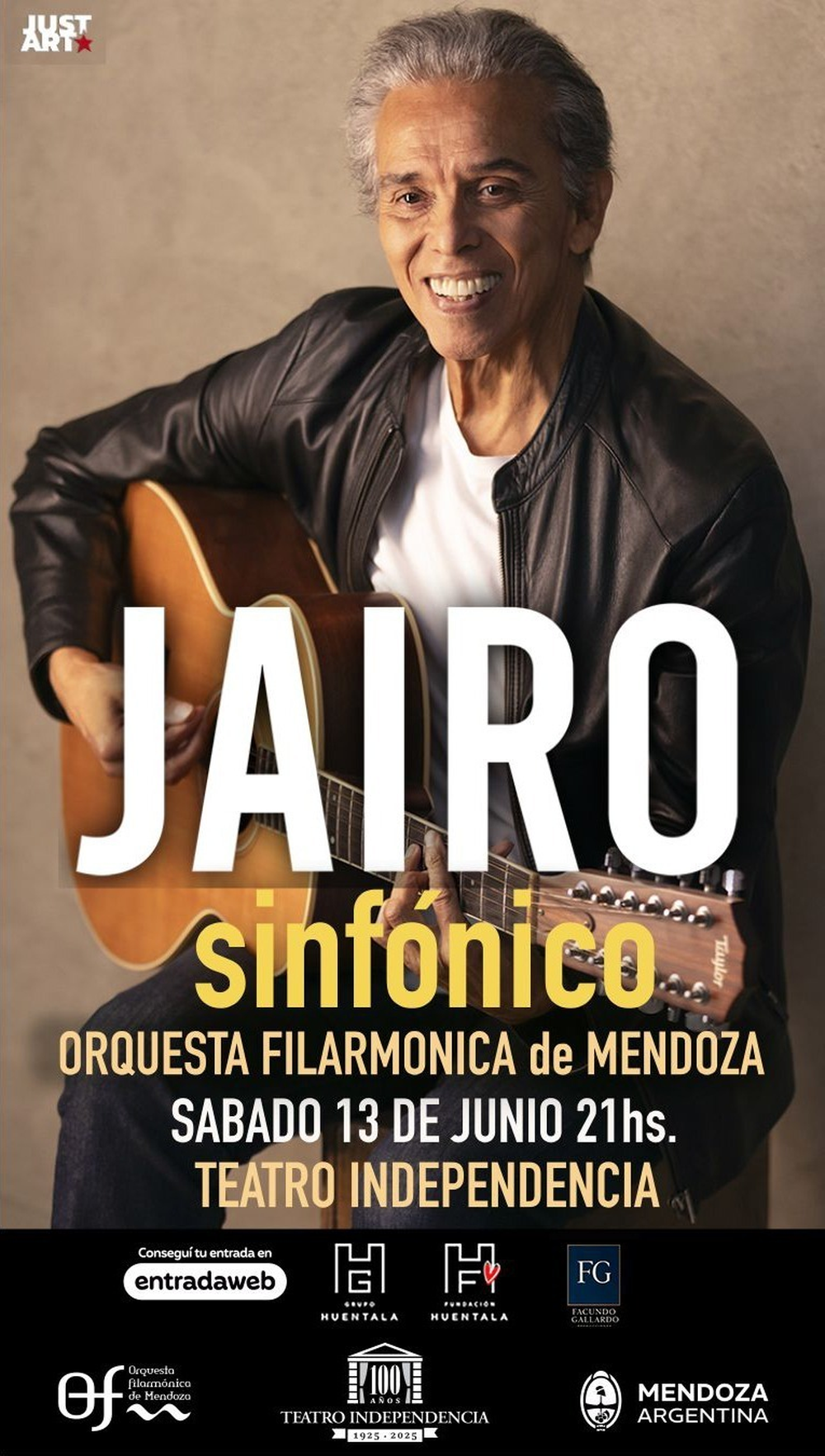 Jairo cantará con la Filarmónica de Mendoza en el teatro Independencia ...