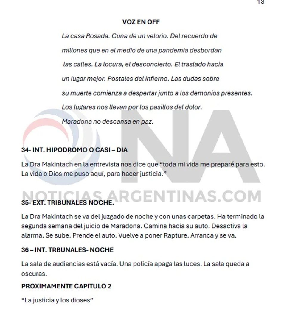 Filtraron el guion del documental del caso Diego Maradona: anticipa la condena de la jueza Makintach
