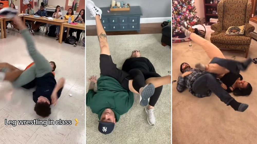Lucha de piernas: el nuevo juego viral de TikTok que se volvió furor