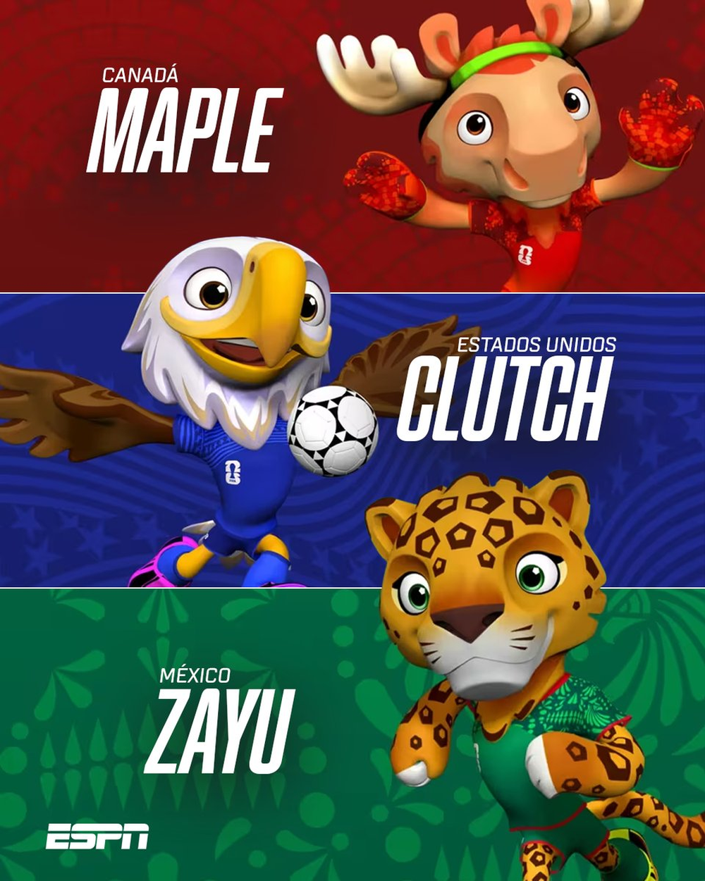 Un alce, un jaguar y un águila: la FIFA presentó las mascotas oficiales ...