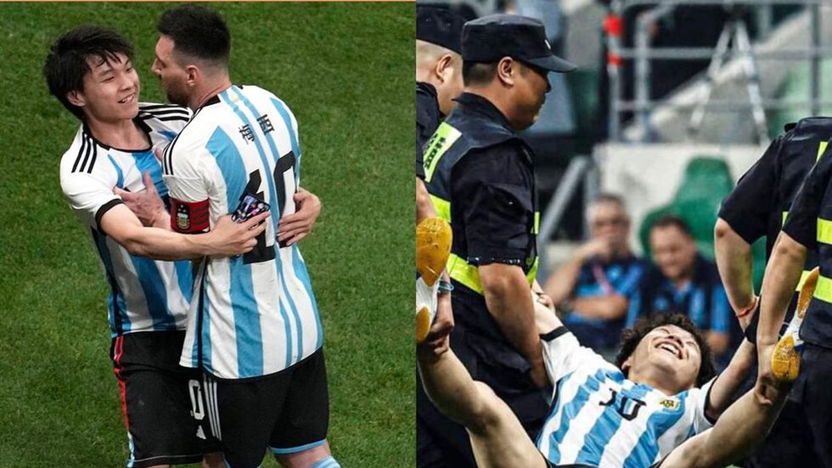 El incómodo momento que vivió Messi cuando un fanático chino ingresó a ...