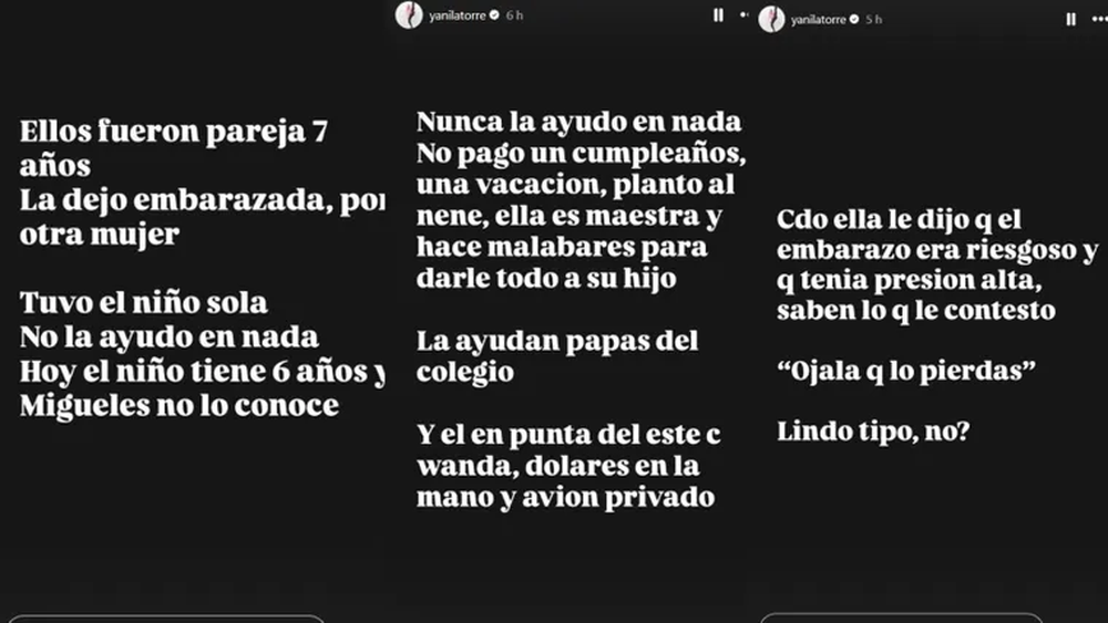 Yanina Latorre reveló que Martín Migueles abandonó a su ex estando ...