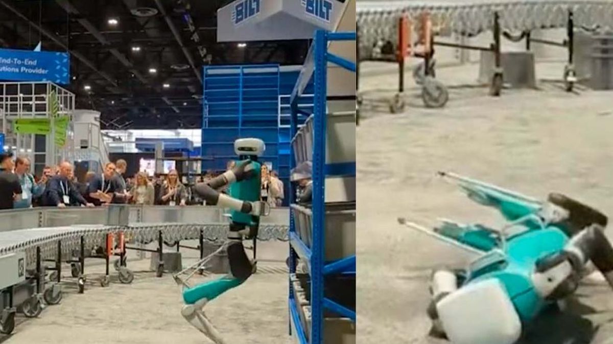 Video: un robot trabajó 20 horas sin parar, colapsó y cayó desplomado