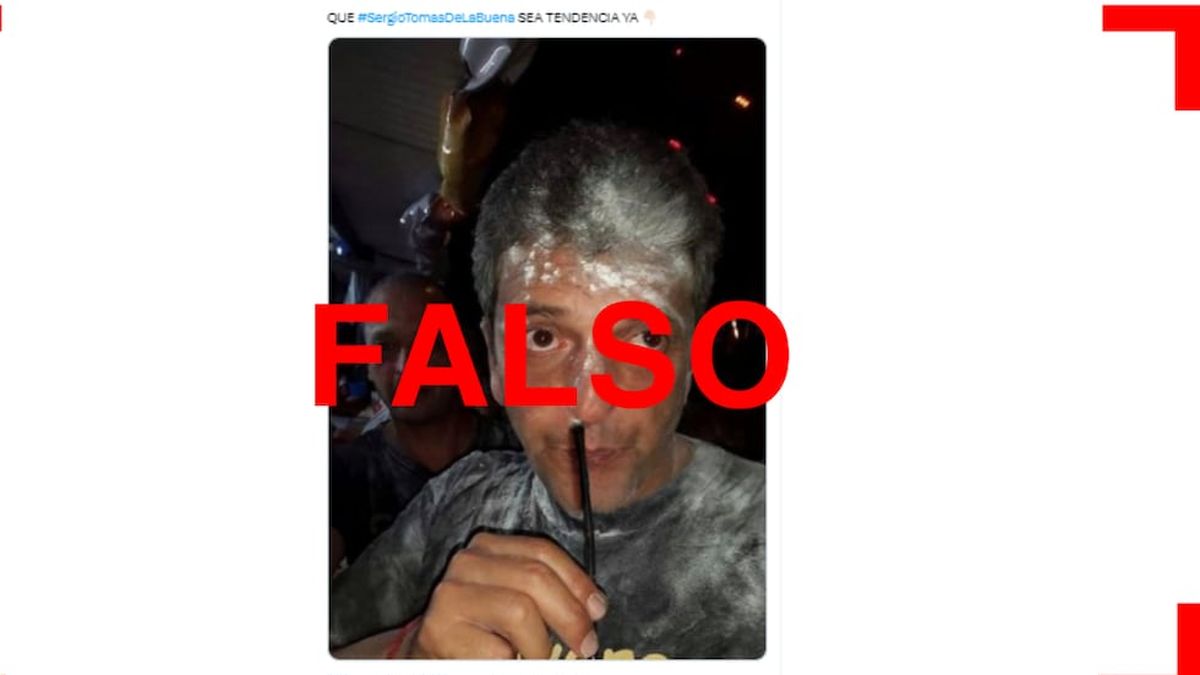 El polvo blanco que cubre a Sergio Massa en esta fotografía viral no es ...