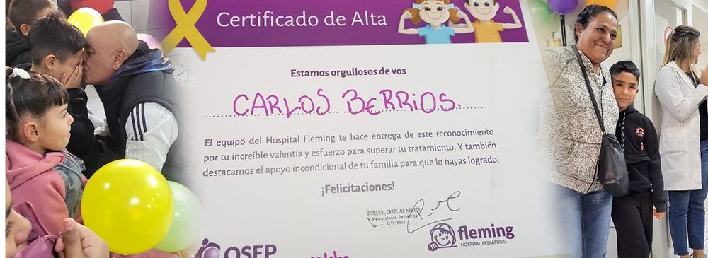 ¡Un triunfo que ilumina! Carlos Berrios, de 9 años, celebra el alta ...