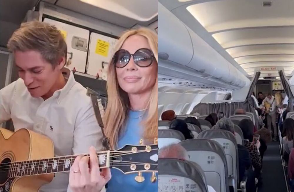 En plena turbulencia, Carlos Baute y Marta Sánchez cantaron “Colgando ...