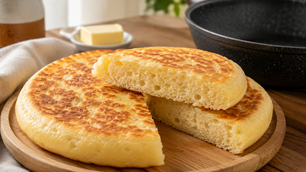 Pan esponjoso hecho en sartén en 5 minutos, ideal para comer algo ...