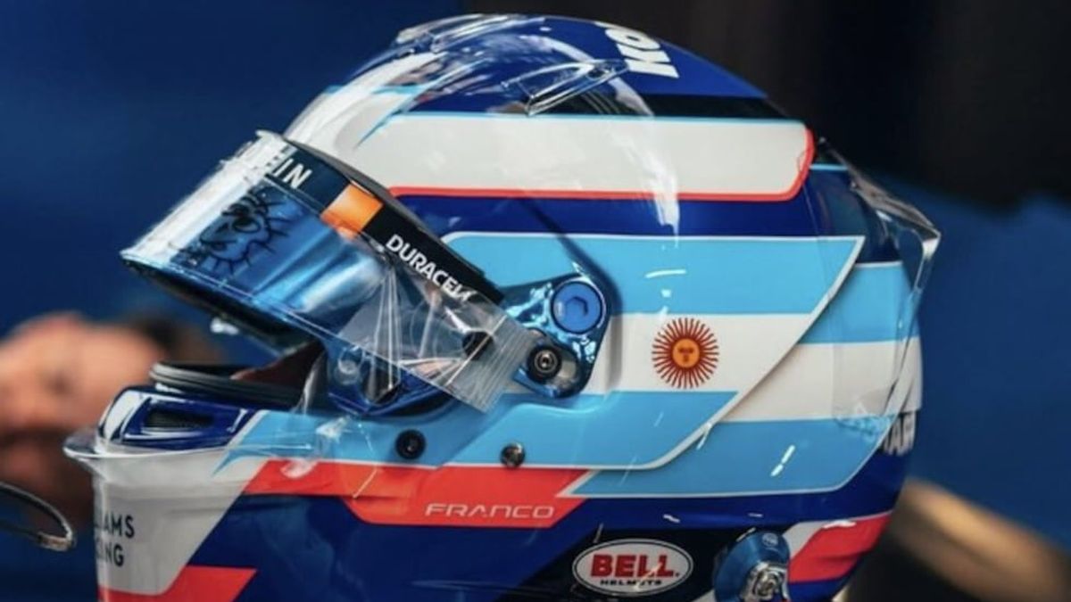 Fórmula 1: el nuevo casco de Franco Colapinto para debutar de gala en Monza
