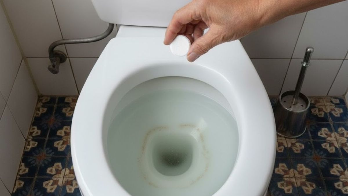 Dejá una pastilla toda la noche dentro del inodoro y el sarro ...
