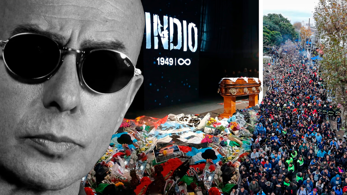 Último adiós al Indio Solari: una multitud convirtió el duelo en homenaje