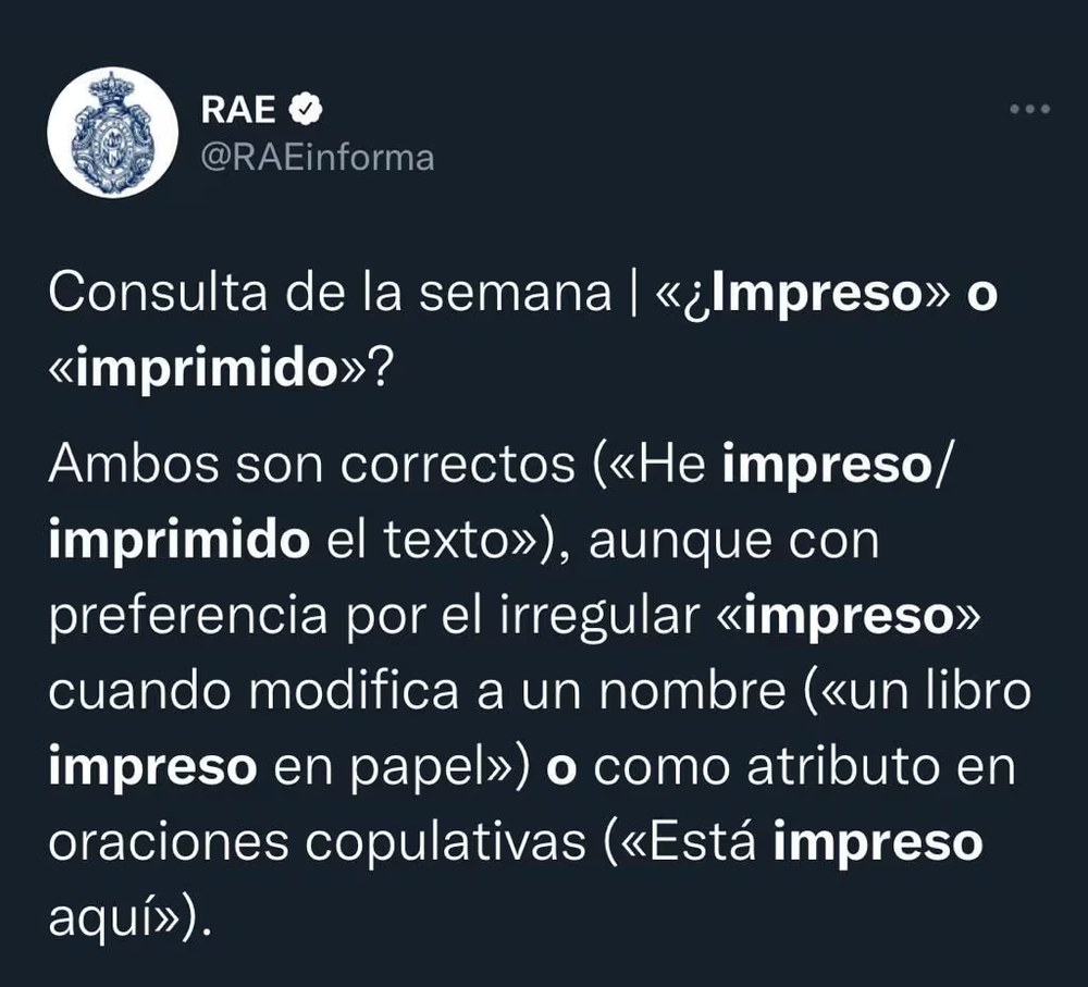 ¿Impreso o imprimido?: la RAE confirmó la manera correcta de decirlo