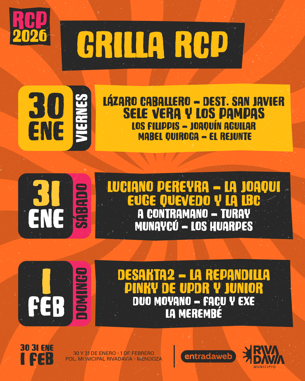 Rivadavia Canta al País con una grilla de lujo