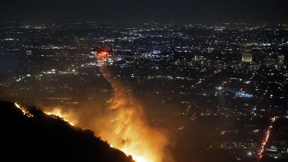 El fuego llegó a Hollywood Hills: fotos y videos del peor incendio en ...