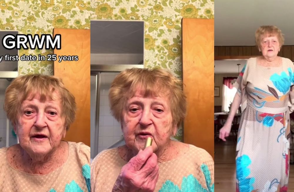 Una abuela tiktoker mostró cómo se preparaba para su primera cita en 25 ...
