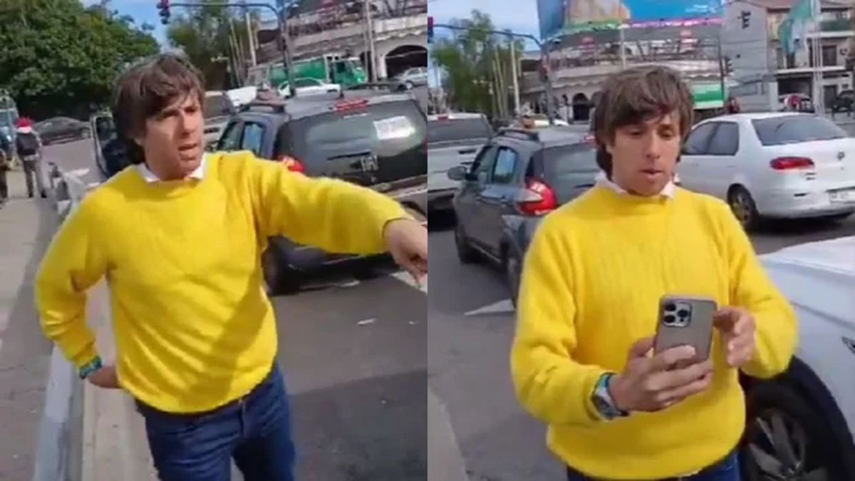 Robertito Funes discutió con vendedores ambulantes en plena calle ...