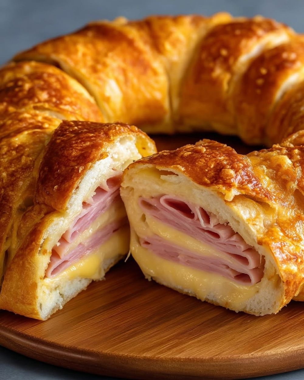 Cómo hacer una deliciosa rosca casera de jamón y queso solo con 4 ...