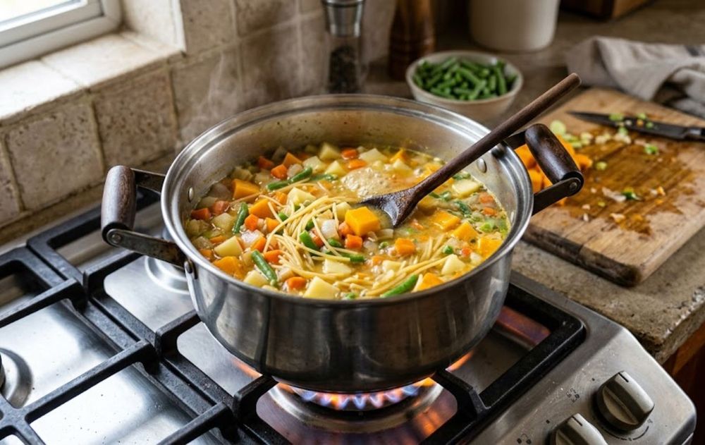 Cómo hacer una sopa cremosa de verduras y fideos: la receta de la ...